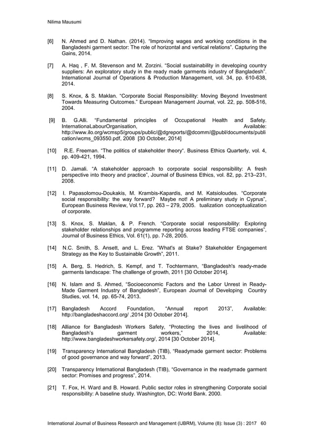 Stakeholder Roles In Improving Occupational Health and Safety (OHS): A ...