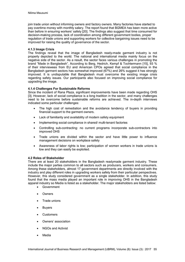 Stakeholder Roles In Improving Occupational Health and Safety (OHS): A ...