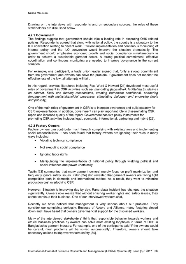 Stakeholder Roles In Improving Occupational Health and Safety (OHS): A ...