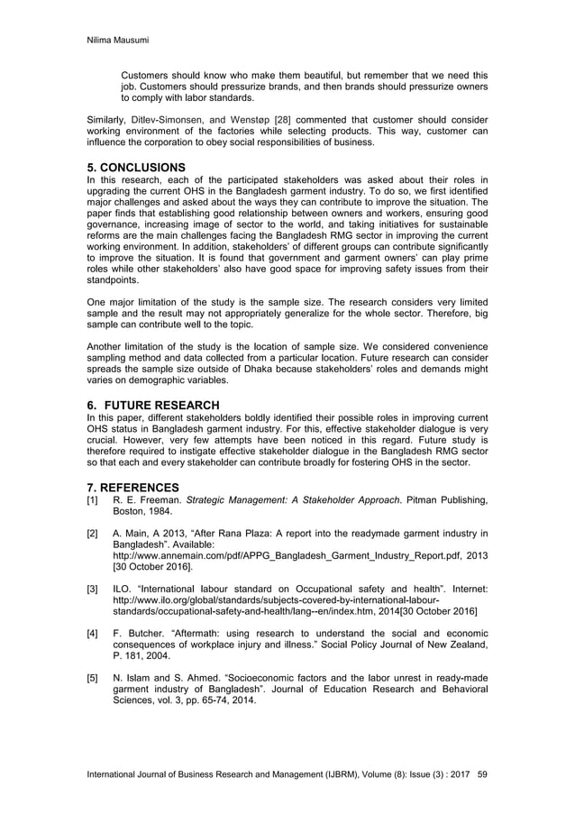 Stakeholder Roles In Improving Occupational Health and Safety (OHS): A ...