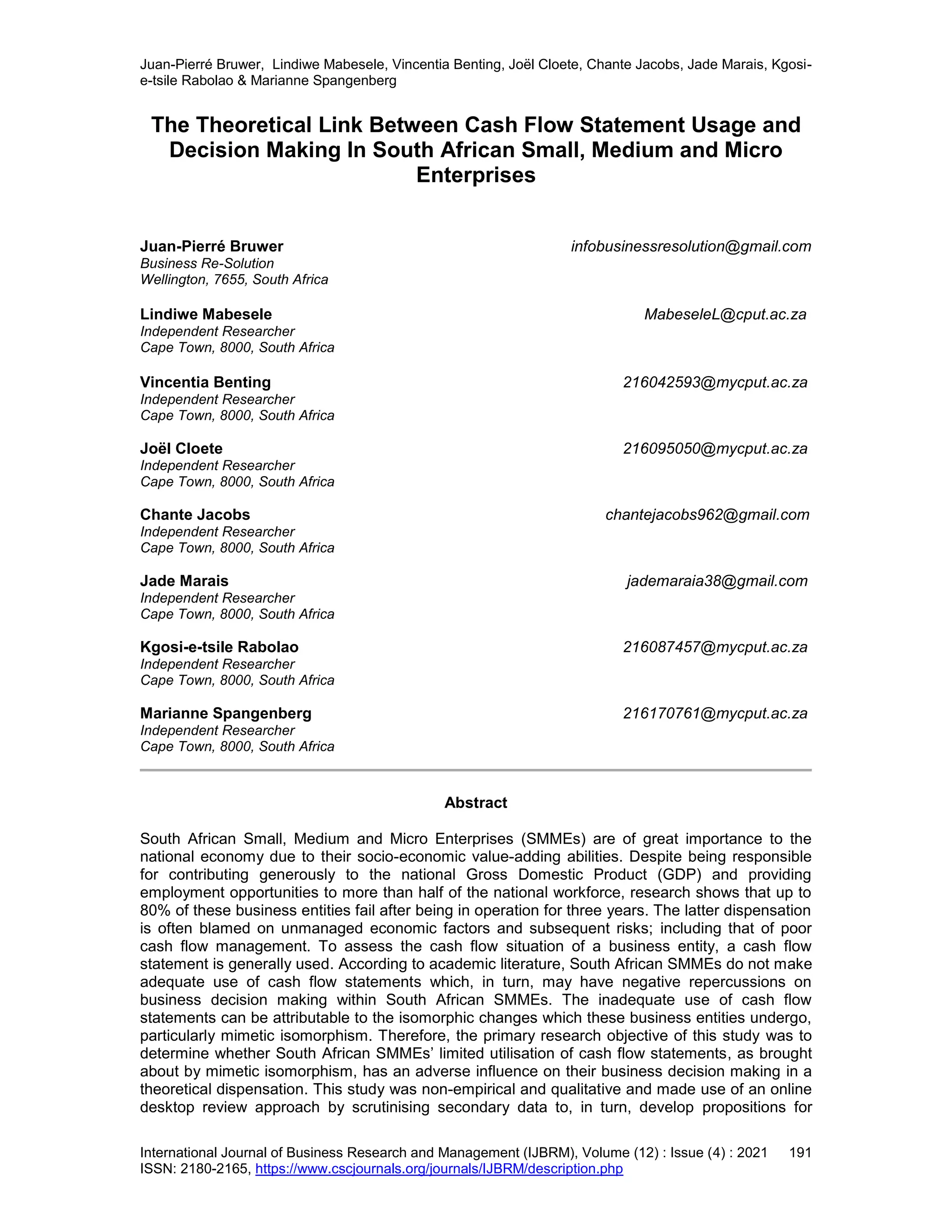 The Theoretical Link Between Cash Flow Statement Usage and Decision ...