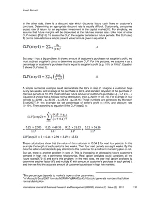 Predicting e-Customer behavior in B2C Relationships for CLV model | PDF