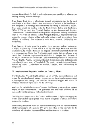 Implementation and Impact of Intellectual Property Rights in ...