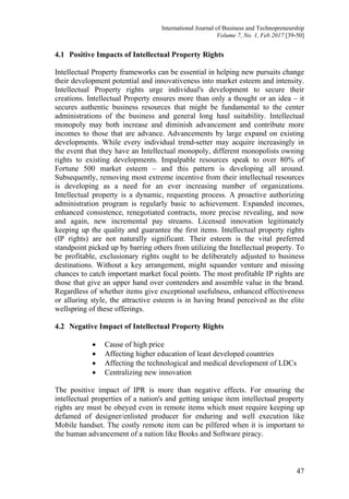 Implementation and Impact of Intellectual Property Rights in ...