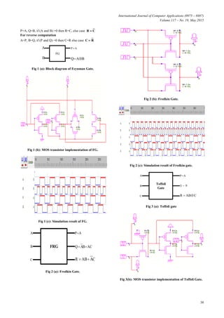 Cost Efficient Design of Reversible Adder Circuits for Low Power Applications | PDF