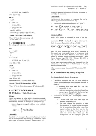 Analysis of a Modified RC4 | PDF | Programming Languages | Computing
