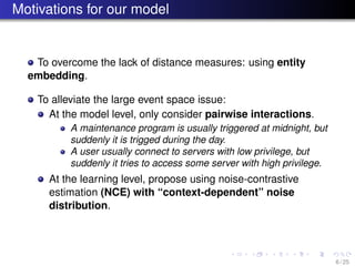 Entity Embedding-based Anomaly Detection for Heterogeneous Categorical Events | PDF
