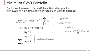 RM-CVaR: Regularized Multiple β-CVaR Portfolio(IJCAI Presentation) | PDF