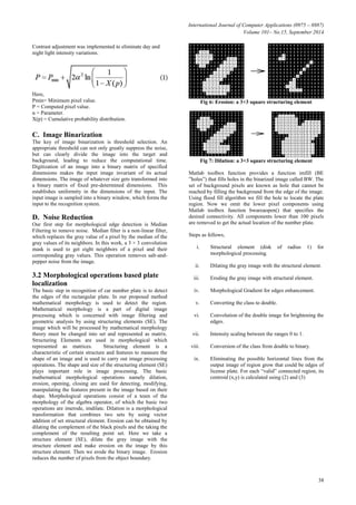 License Plate Recognition using Morphological Operation. | PDF