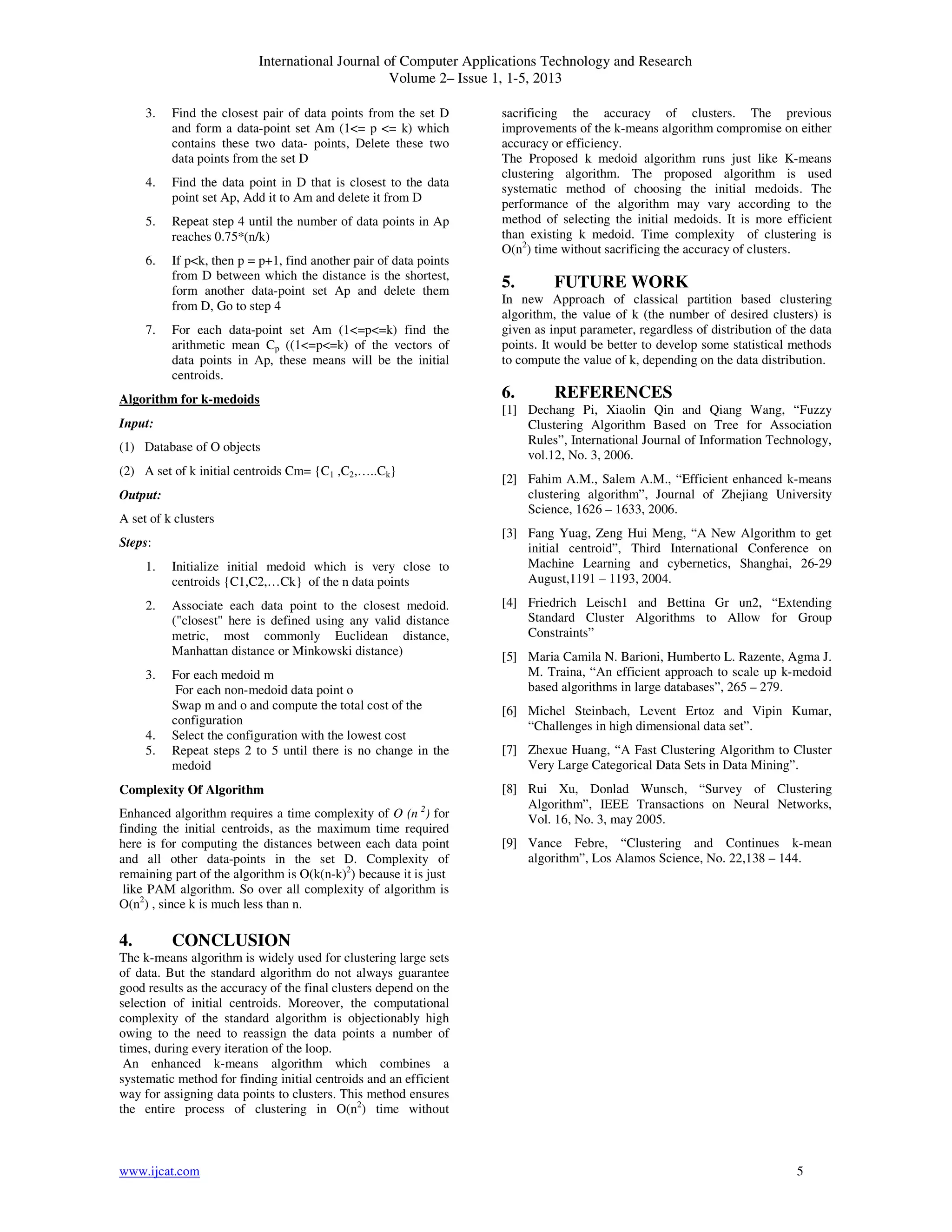 New Approach for K-mean and K-medoids Algorithm | PDF