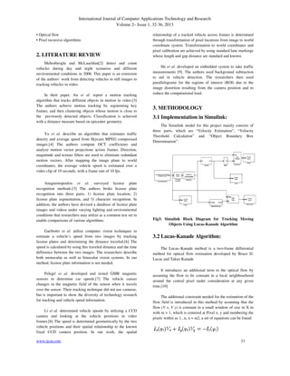 Speed Determination of Moving Vehicles using Lucas- Kanade Algorithm | PDF