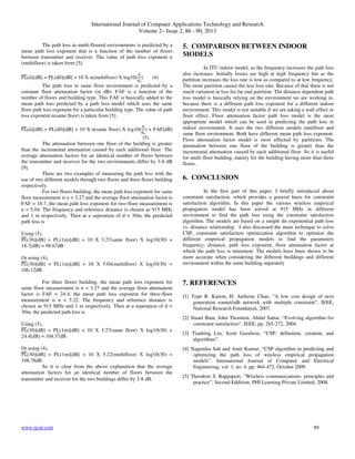 Evolving CSP Algorithm in Predicting the Path Loss of Indoor Propagation Models | PDF