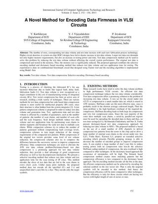 A Novel Method for Encoding Data Firmness in VLSI Circuits | PDF