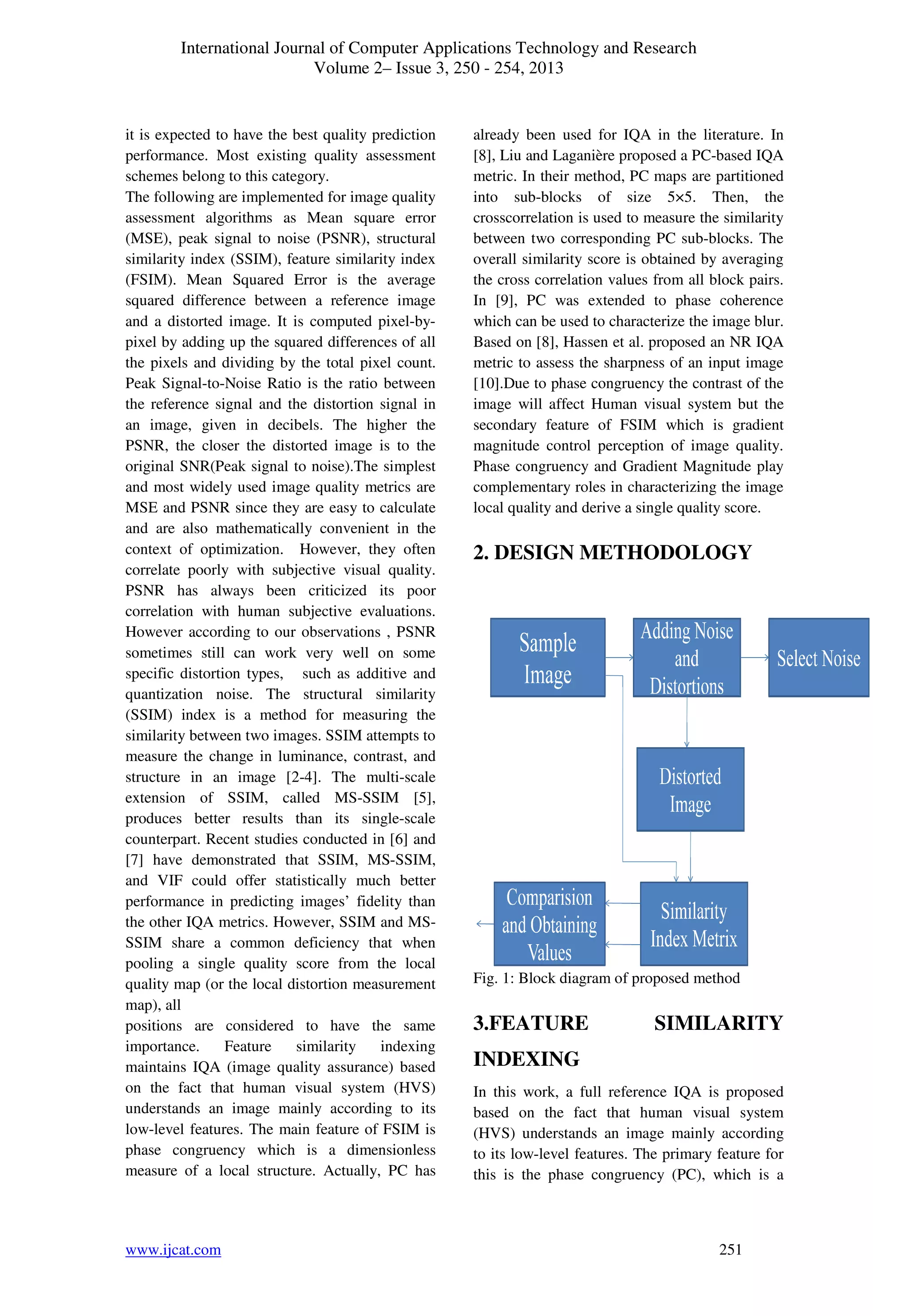 Visual Image Quality Assessment Technique using FSIM | PDF