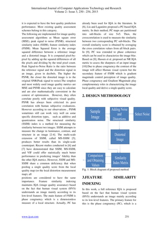 Visual Image Quality Assessment Technique using FSIM | PDF
