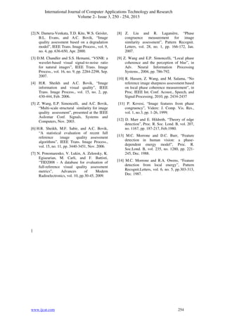 Visual Image Quality Assessment Technique using FSIM | PDF