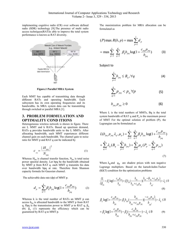 Performance Analysis for Parallel MRA in Heterogeneous Wireless Networks | PDF