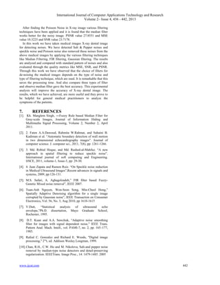 Reduction of types of Noises in dental Images | PDF
