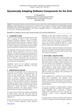 Dynamically Adapting Software Components for the Grid | PPT