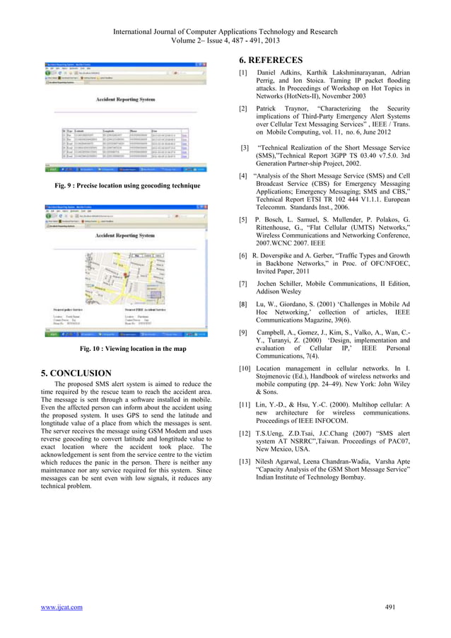 Ensuring Security in Emergency through SMS Alert System | PPT