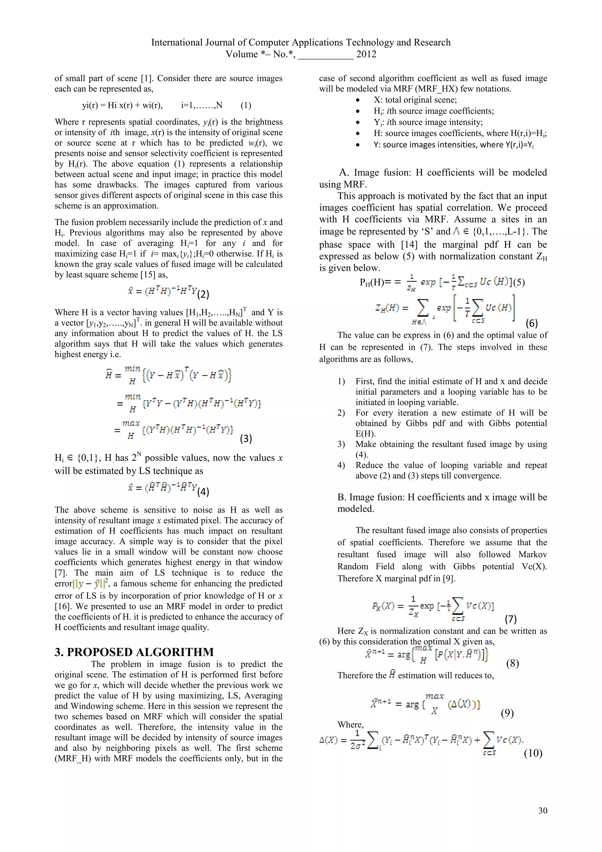 An Improved Image Fusion Scheme Based on Markov Random Fields with Image Enhancement Scheme | PDF