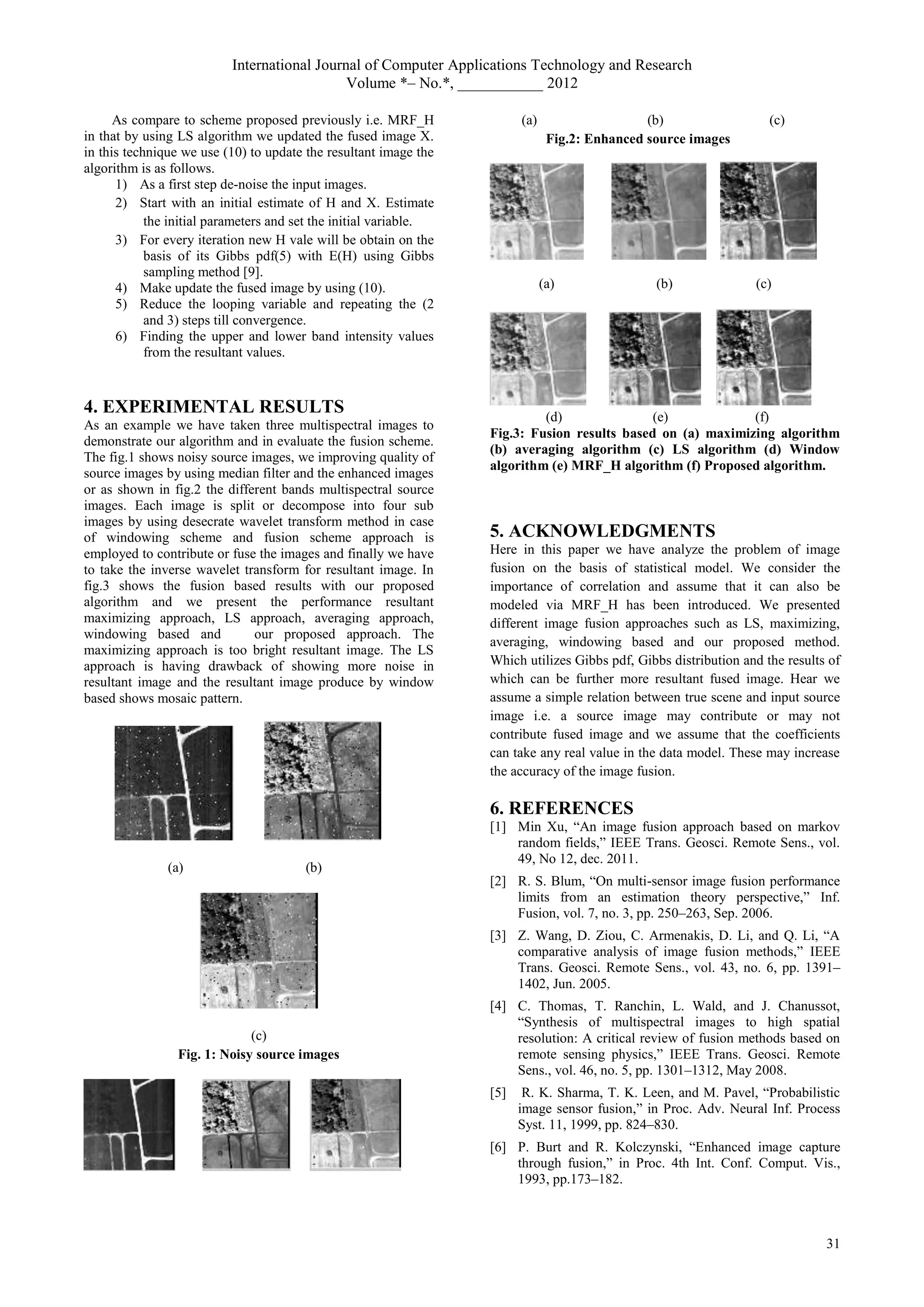 An Improved Image Fusion Scheme Based on Markov Random Fields with Image Enhancement Scheme | PDF