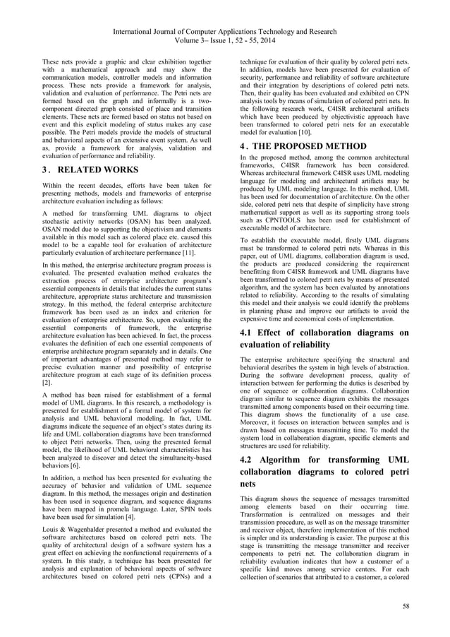 Presenting an Excusable Model of Enterprise Architecture for Evaluation of Reliability using ...