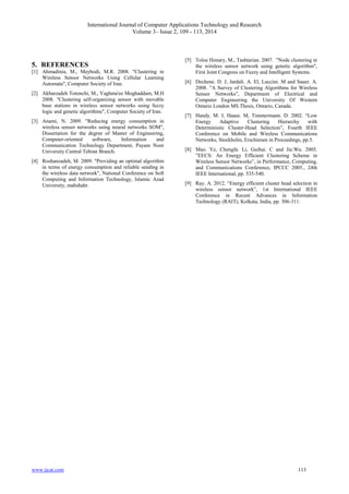 A New Method for Reducing Energy Consumption in Wireless Sensor Networks using Fuzzy Clustering ...