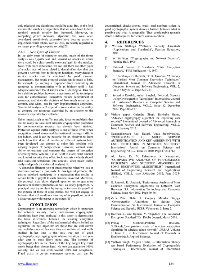 Analysis of Cryptographic Algorithms for Network Security | PDF