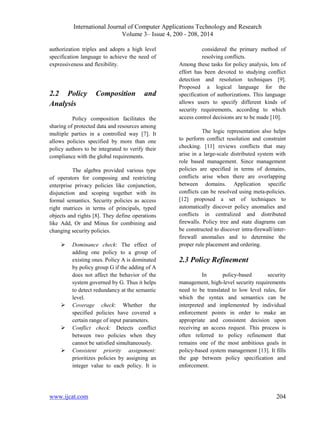 AUTHENTICATE SYSTEM OBJECTS USING ACCESS CONTROL POLICY BASED MANAGEMENT | PDF