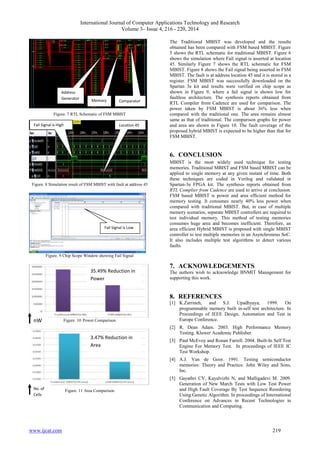 Implementation of FSM-MBIST and Design of Hybrid MBIST for Memory cluster in Asynchronous SoC | PDF