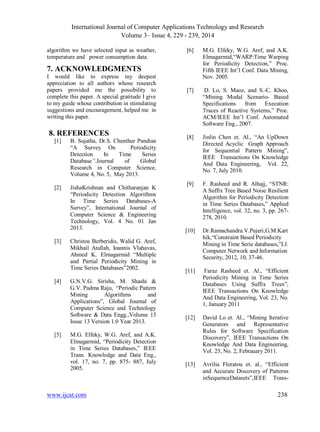 Analysis of Various Periodicity Detection Algorithms in Time Series Data with Design of New ...