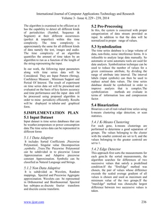 Analysis of Various Periodicity Detection Algorithms in Time Series Data with Design of New ...