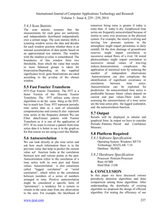 Analysis of Various Periodicity Detection Algorithms in Time Series Data with Design of New ...