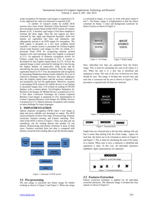 Optical Character Recognition from Text Image | PDF