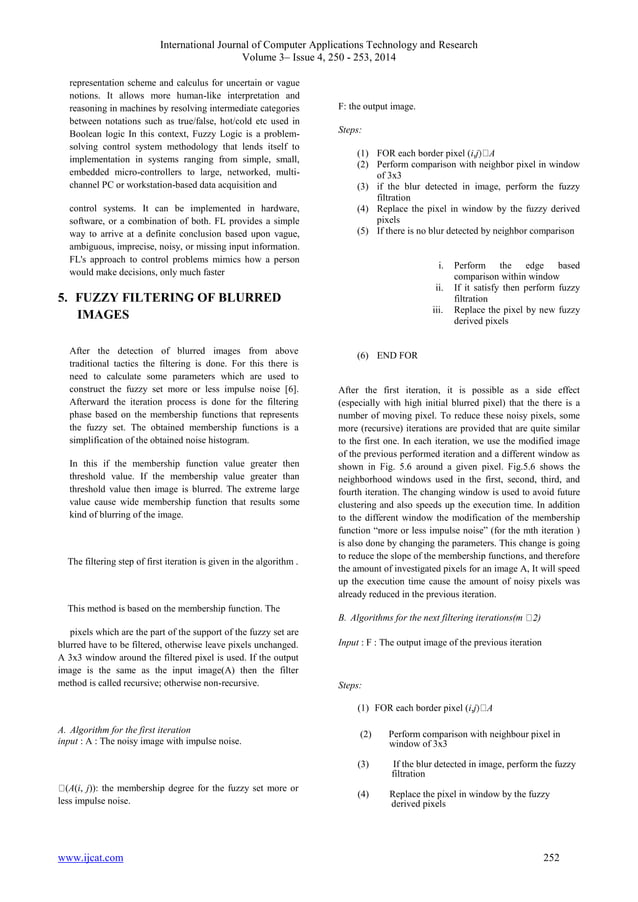 Parameterized Image Filtering Using fuzzy Logic | PDF