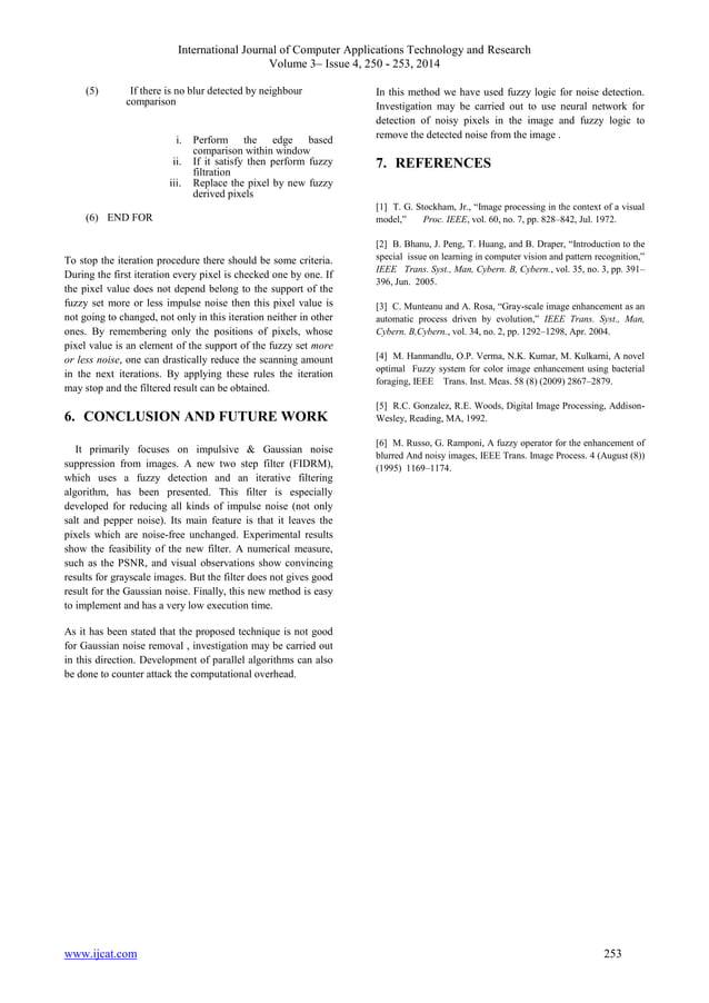 Parameterized Image Filtering Using fuzzy Logic | PDF