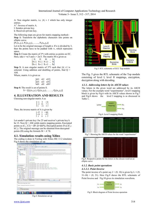 Ijcatr03051008Implementation of Matrix based Mapping Method Using Elliptic Curve Cryptography ...