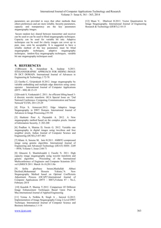 Effective Parameters of Image Steganography Techniques | PDF