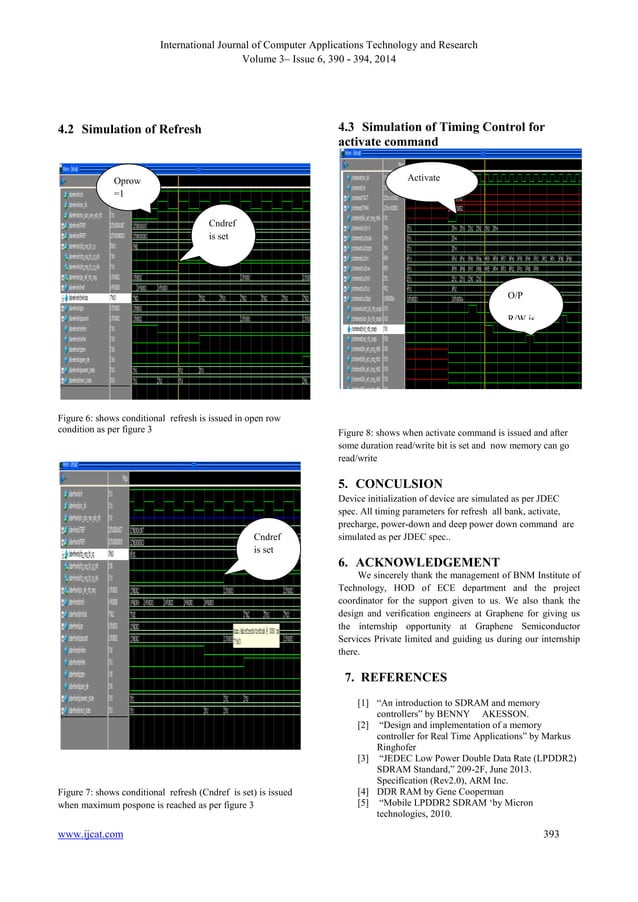 Design and Implementation of Refresh and Timing Controller Unit for LPDDR2 Memory Controller | PDF