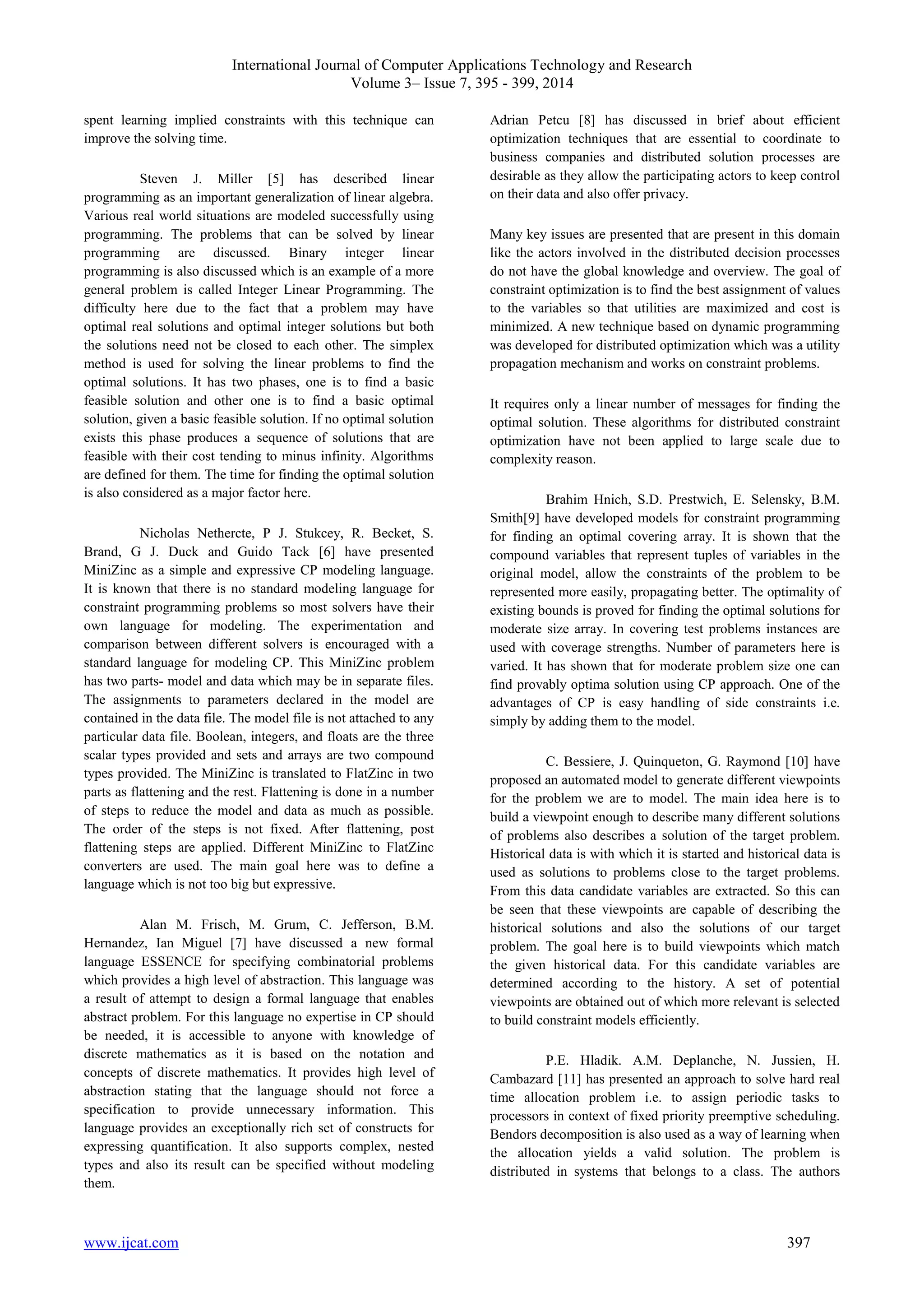 A Review of Constraint Programming | PDF | Programming Languages | Computing