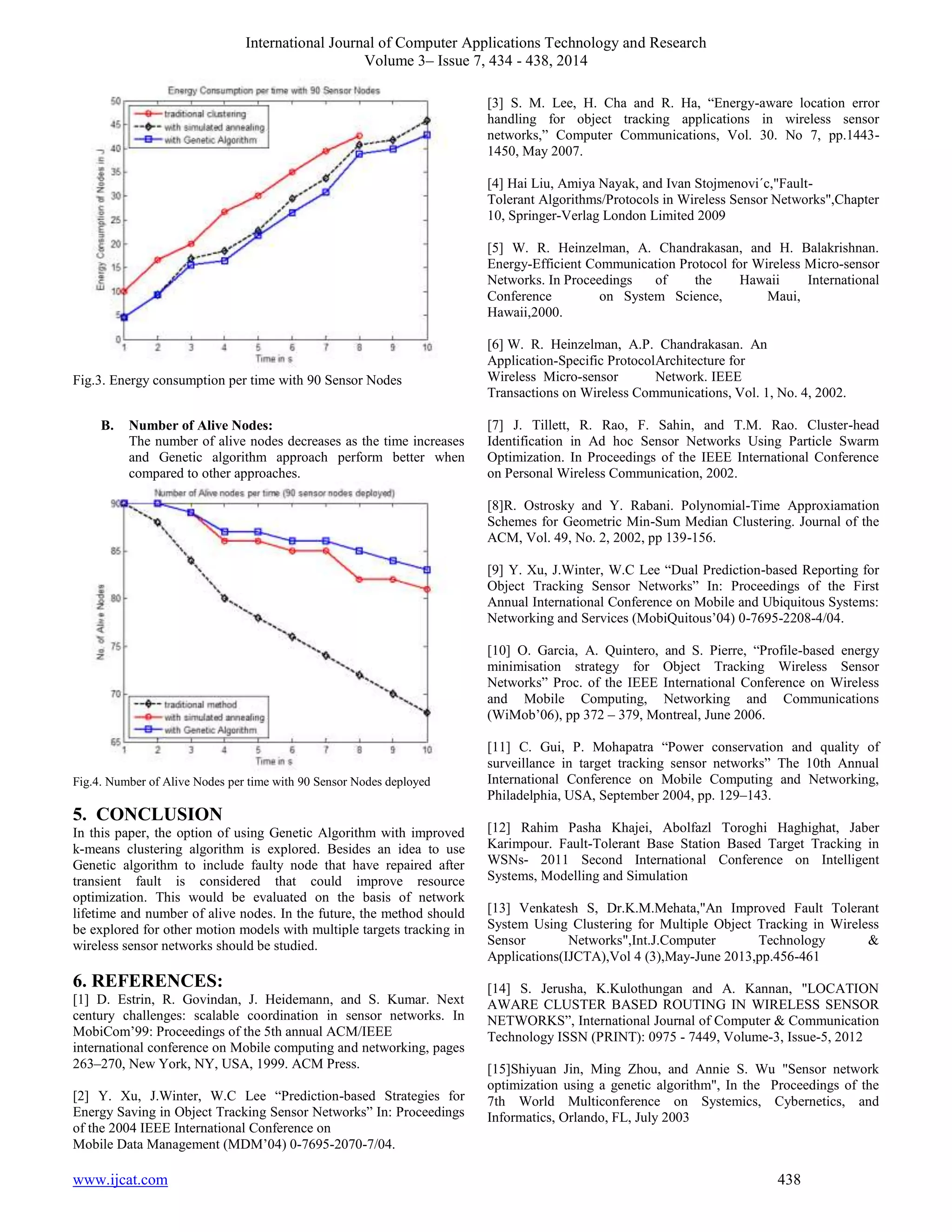A Fault tolerant system based on Genetic Algorithm for Target Tracking in Wireless Sensor ...