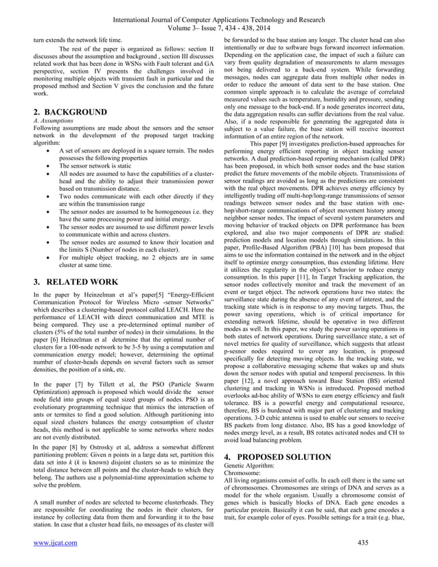 A Fault tolerant system based on Genetic Algorithm for Target Tracking in Wireless Sensor ...