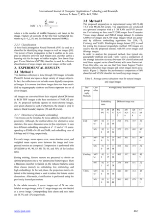 A Review on Classification Based Approaches for STEGanalysis Detection | PDF