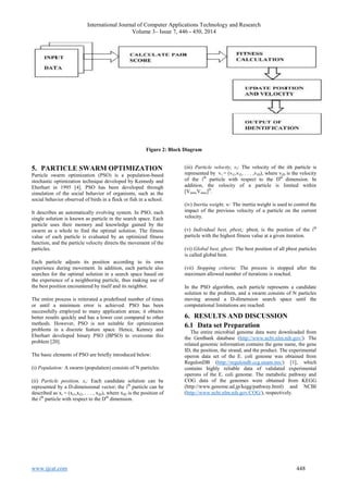 Particle Swarm Optimization for Gene cluster Identification | PDF