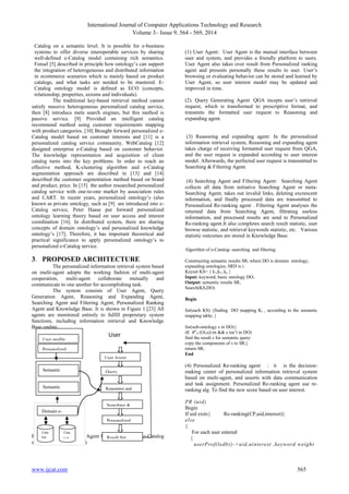 Agent based Personalized e-Catalog Service System | PDF