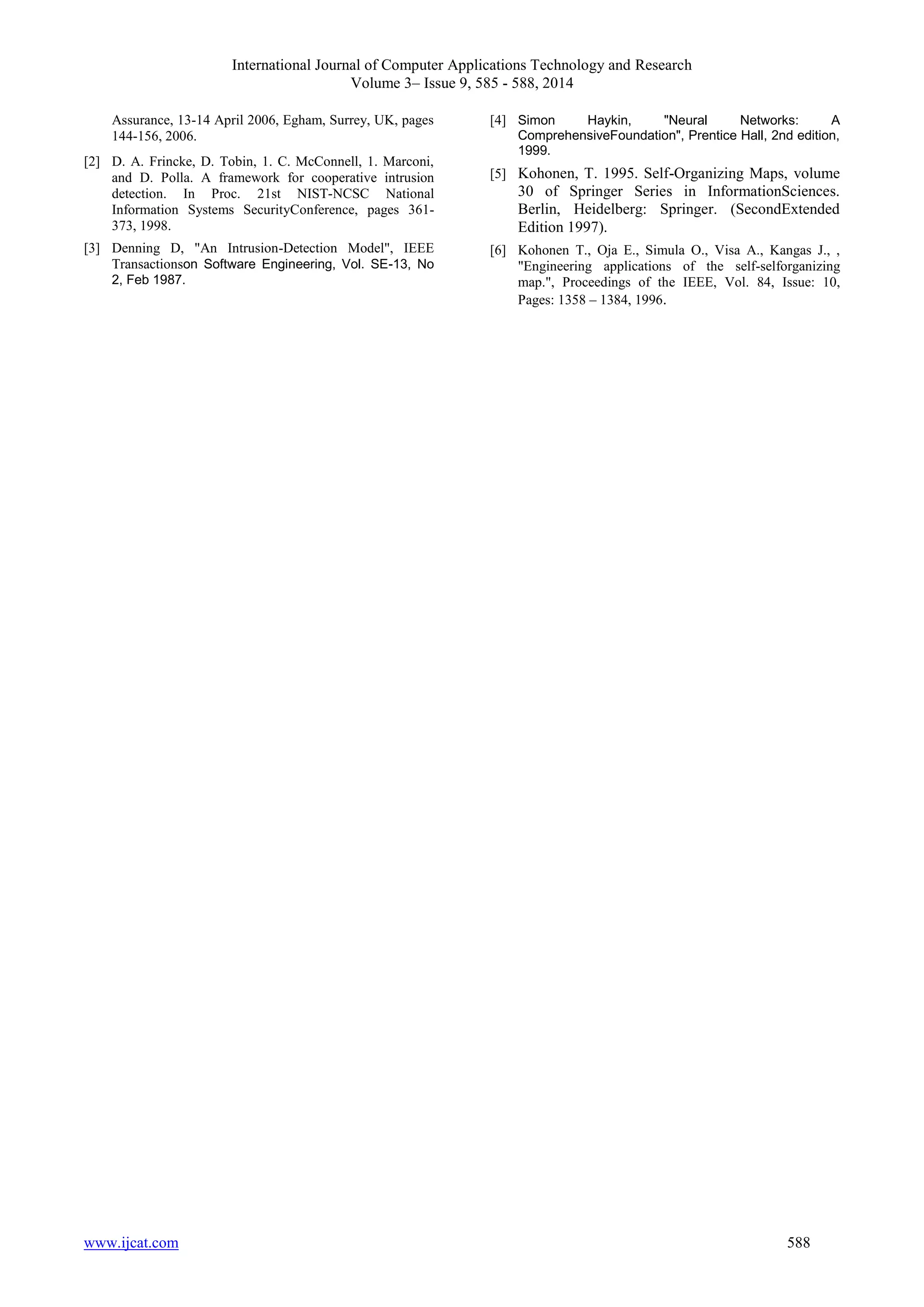 Intrusion Detection System Using Self Organizing Map Algorithms | PDF