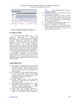 VHDL Implementation of FPGA Based OFDM Modem for Wireless Applications ...