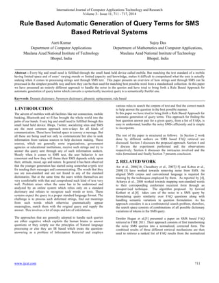 Rule Based Automatic Generation of Query Terms for SMS Based Retrieval Systems | PDF