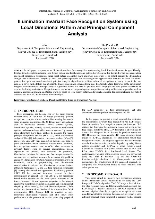 Illumination Invariant Face Recognition System Using Local Directiona